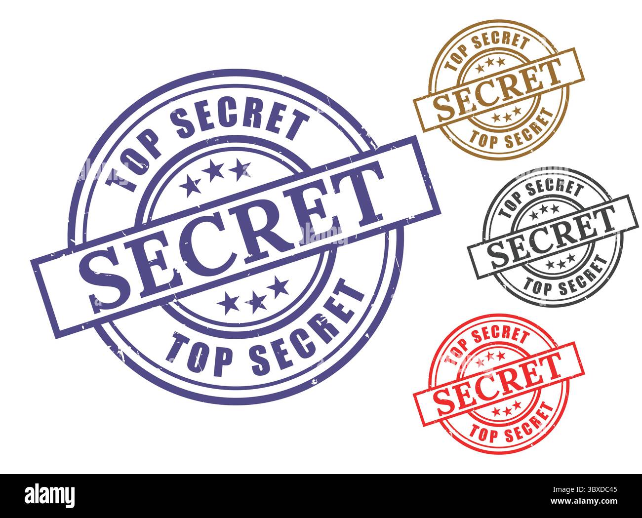 A Top Secret Grunge Rubber Stamp Collection, Classified Information ...