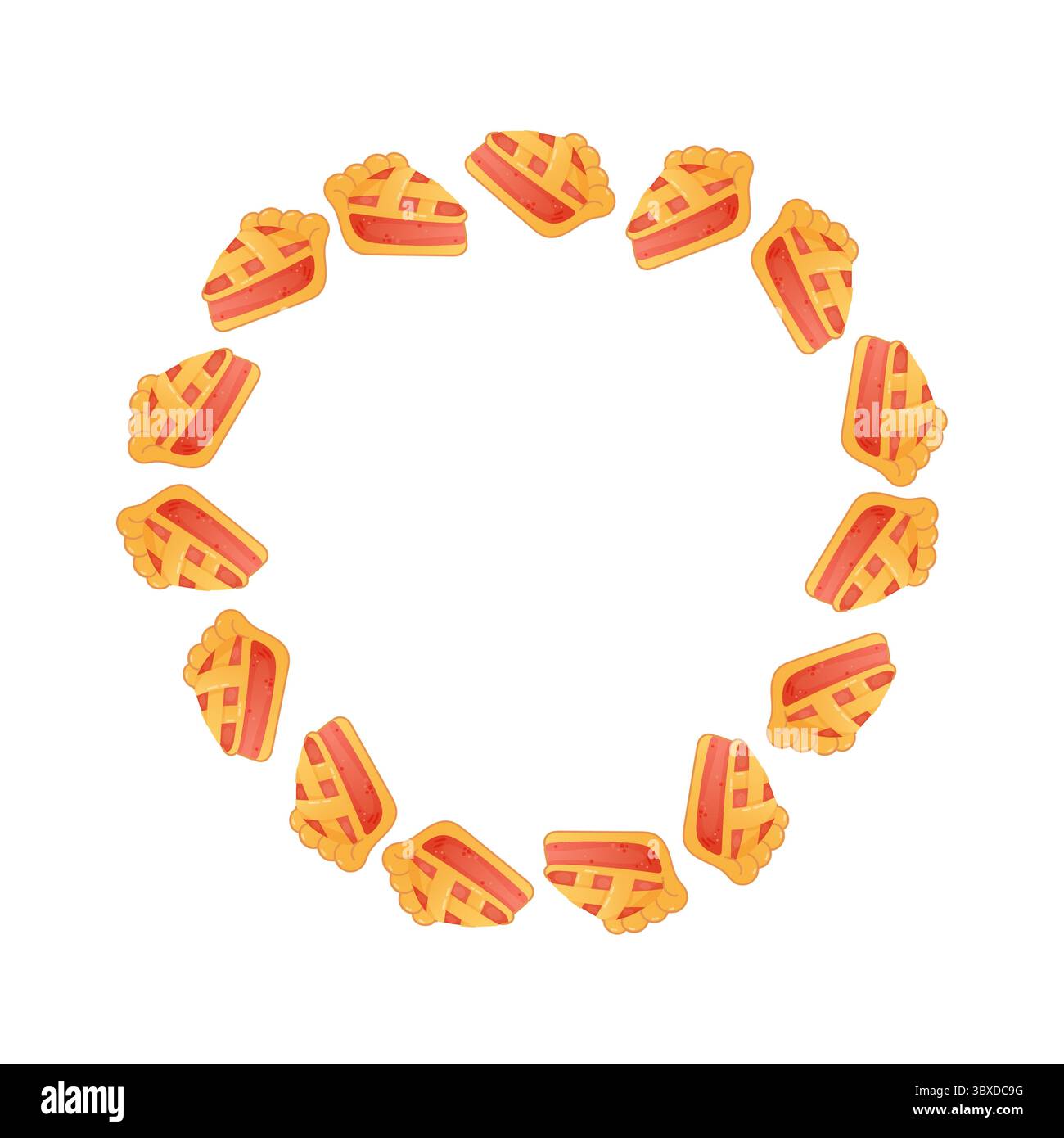 Cute cartoon pie slices Cut Out Stock Images & Pictures - Alamy