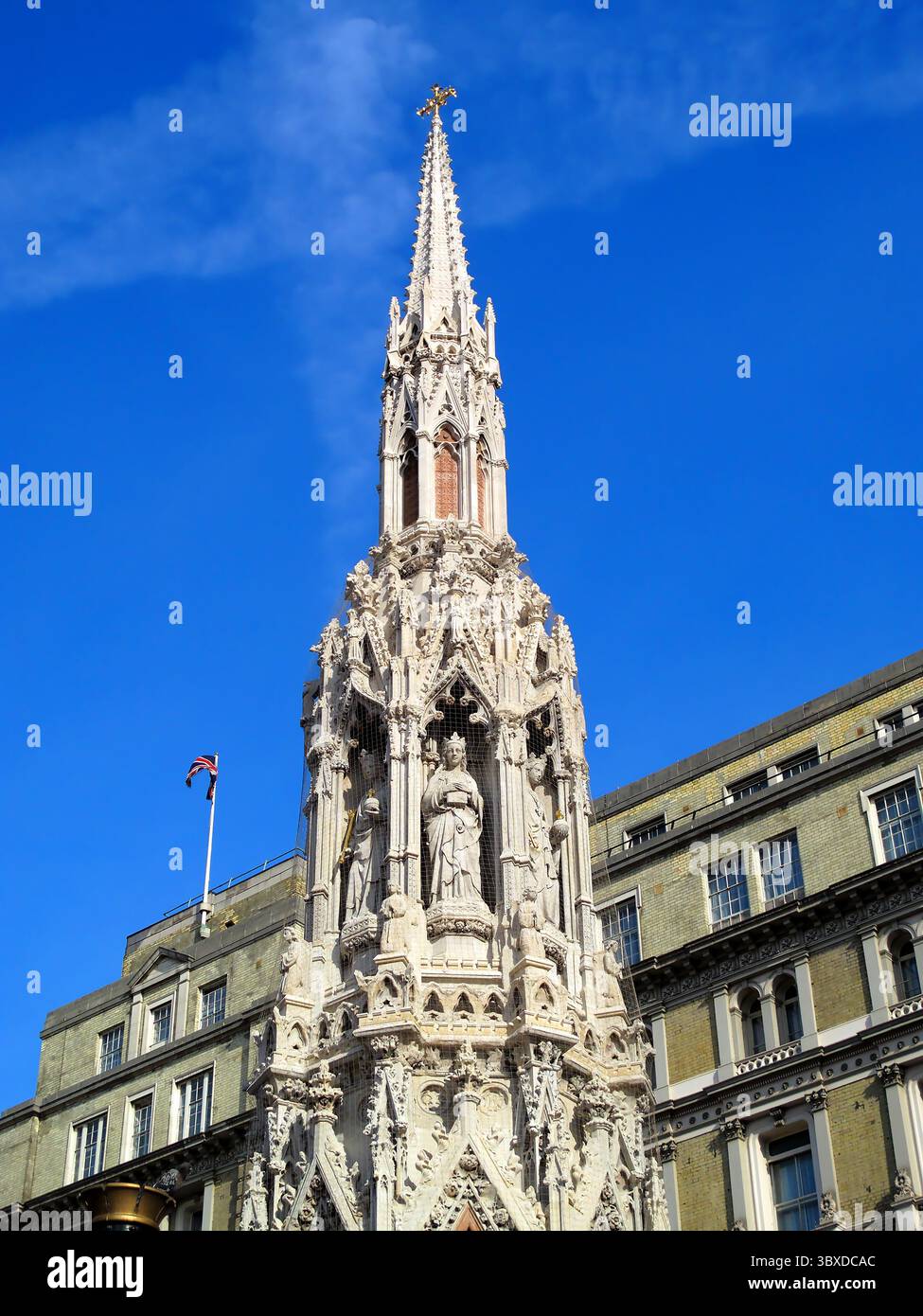 Eleanor Cross, a Victorian replica erected in 1865 at Charing Cross ...