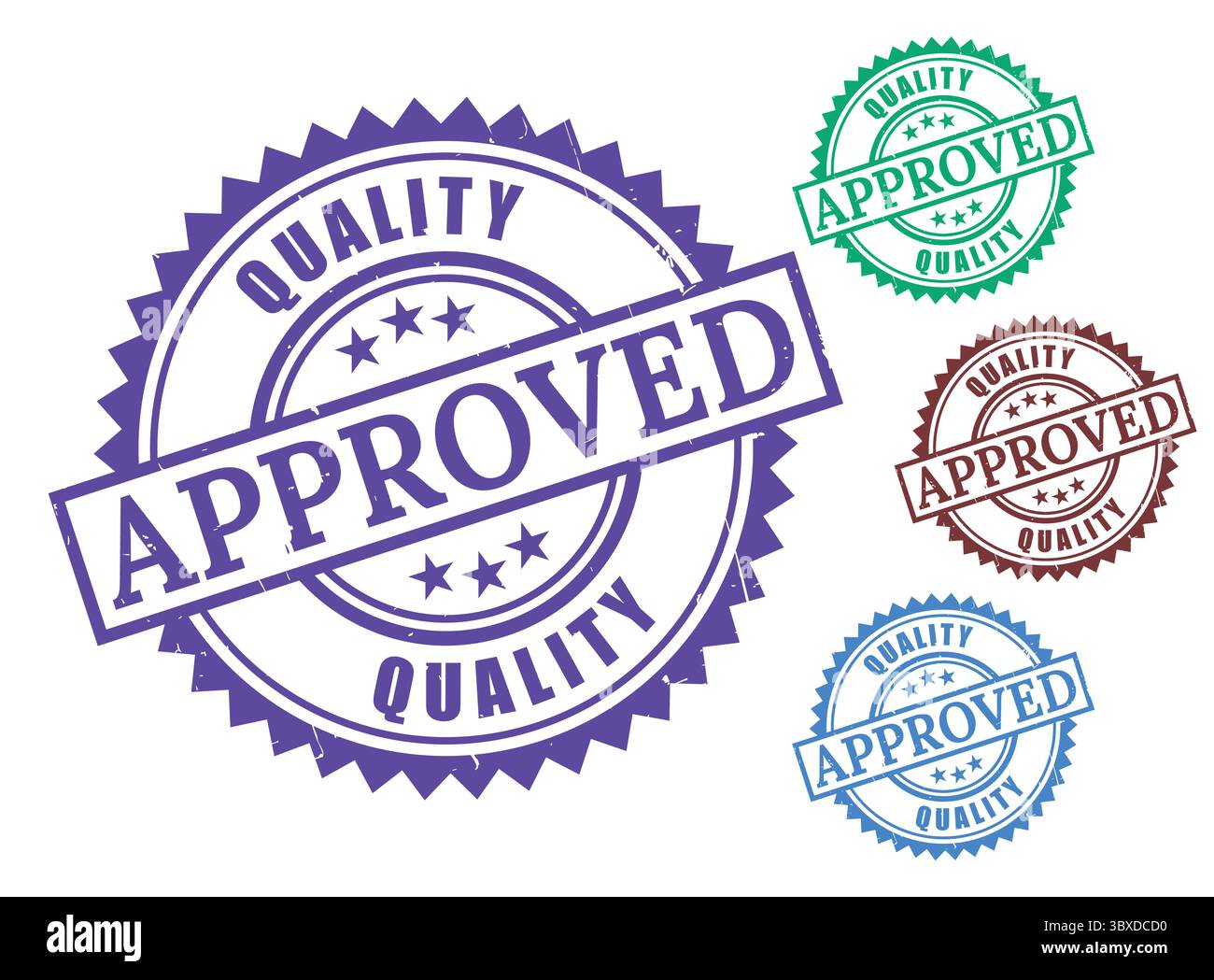 A Quality Approved Seal Bundle, Grunge Rubber Trusted Product Stamp ...