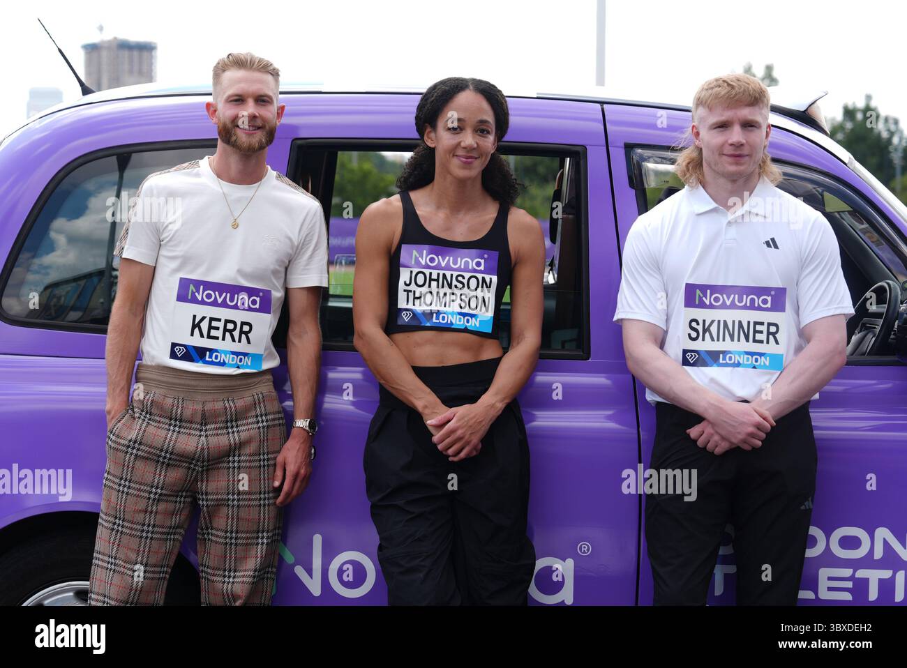 (left to right) Great Britain 1500m runner Josh Kerr, long jumper ...