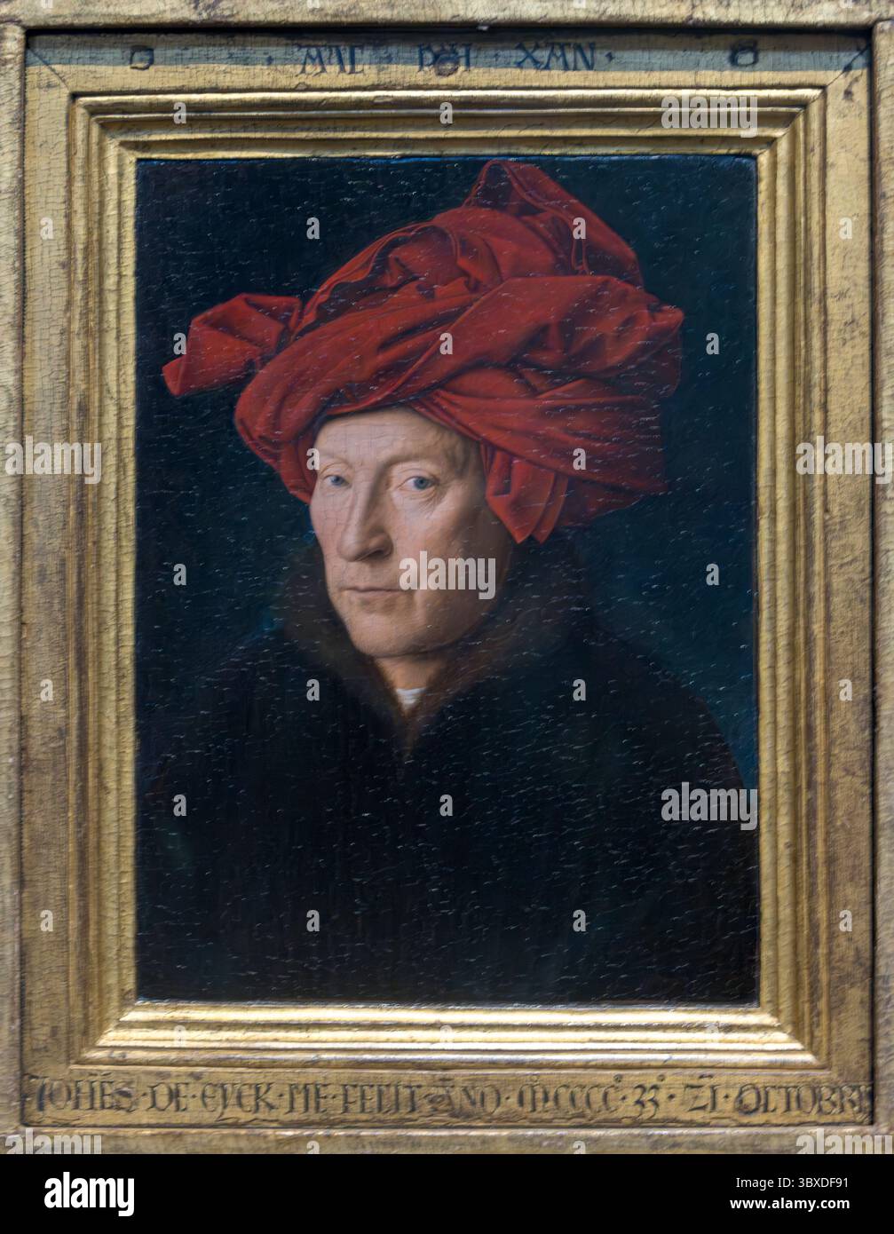 Portrait of a Man (Self Portrait?), oil painting by Jan van Eyck, 1433 ...