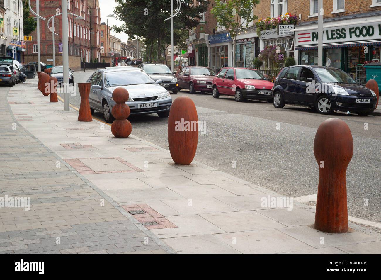 Anthony Gormley sculptural traffic Bollards that were installed in ...