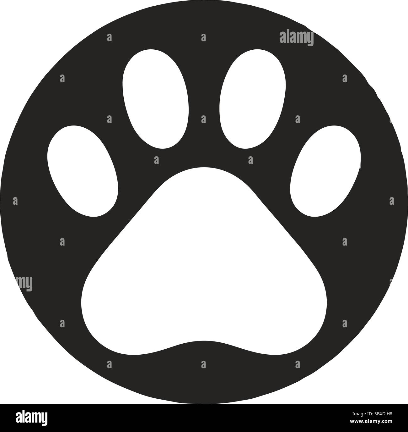 A cat foot print silhouette art illustration Stock Vector Image & Art ...