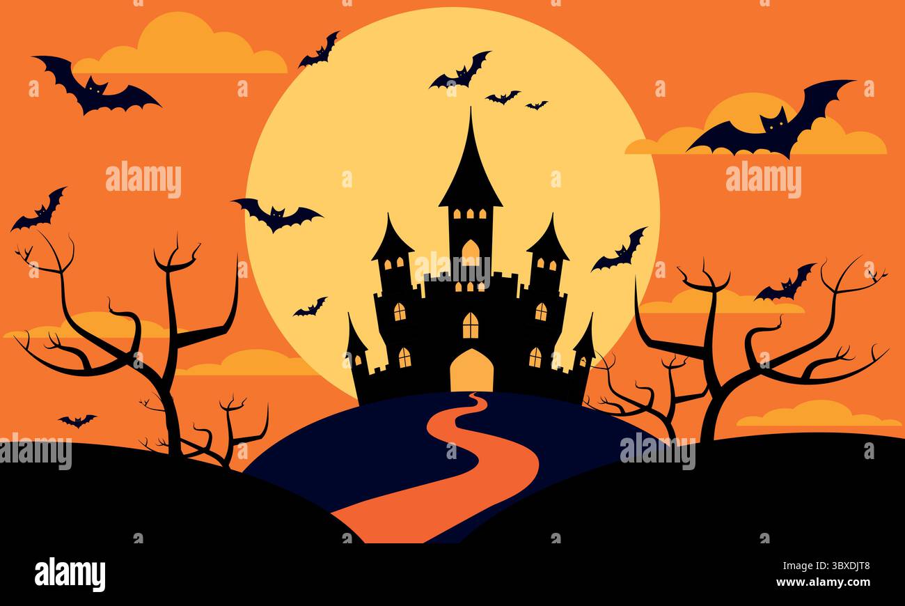 Terrifying castle Stock Vector Images - Alamy