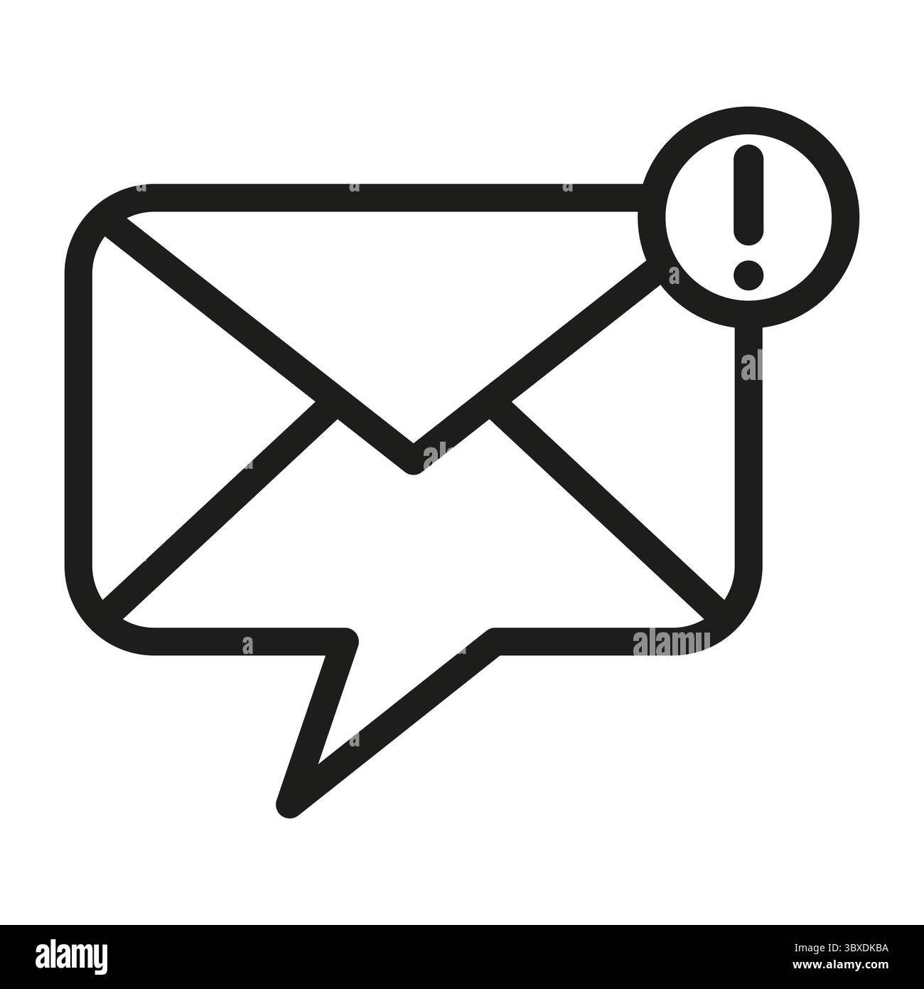 Mail message icon. Important notification symbol. New email Vector ...