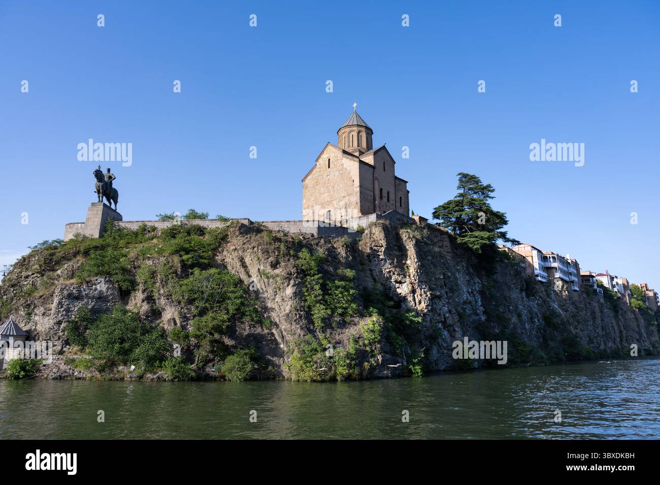 Tbilisi, Georgia. July 13th 2025. Metekhi Church of the Nativity and ...