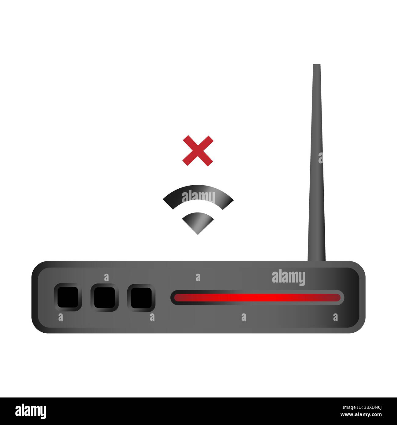 Router offline icon. No Wi Fi signal. Connection error Vector. Internet ...