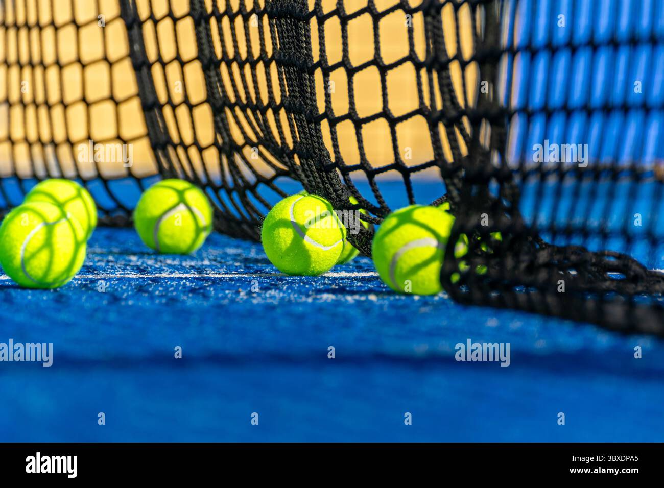 A Group of Padel Balls Ready for a Training Session Stock Photo - Alamy