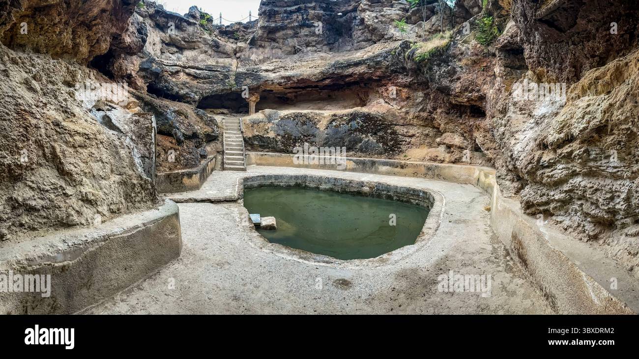 Ruins of ancient Roman thermal bath located in Geoagiu-Bai resort ...