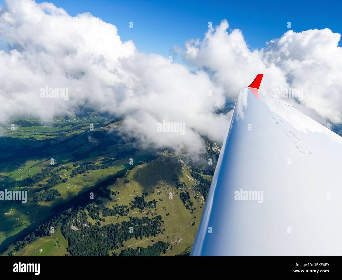 Aerial fly through over mountain hi-res stock photography and images ...