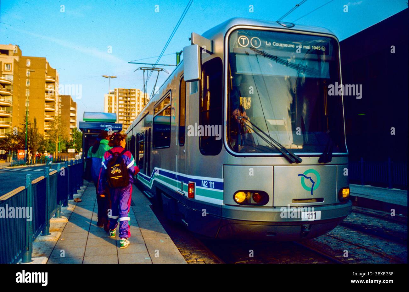 Bobigny, France, Tram Line 1, Train Station, Front, Paris Suburbs ...