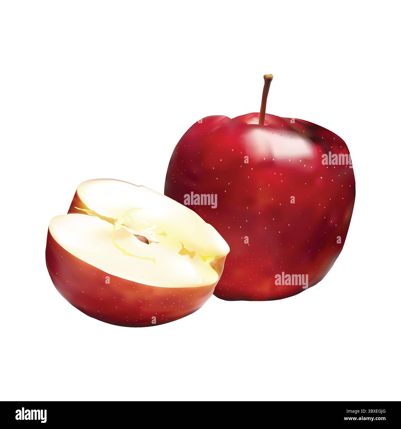Apple slice isolated on Stock Vector Images - Alamy