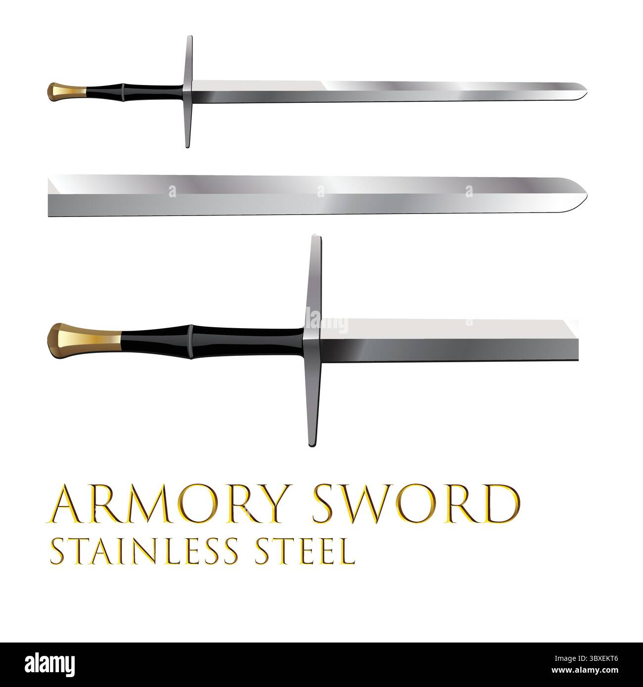 Armory Sword Stainless Steel Illustration vector-based drawing Stock ...