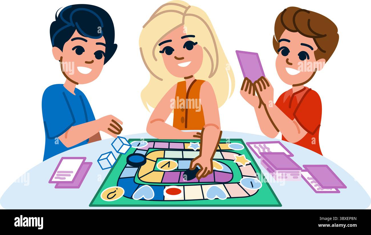 Board games friends Stock Vector Images - Alamy