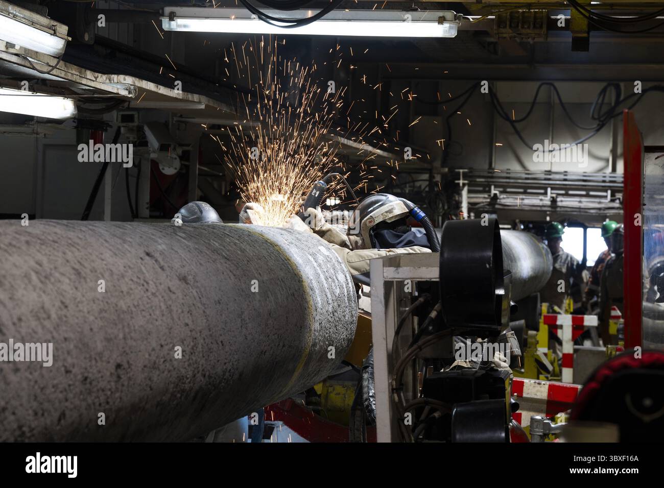 NORTH SEA - Offshore work on pipelay vessel Lorelay. A CO2 transport ...
