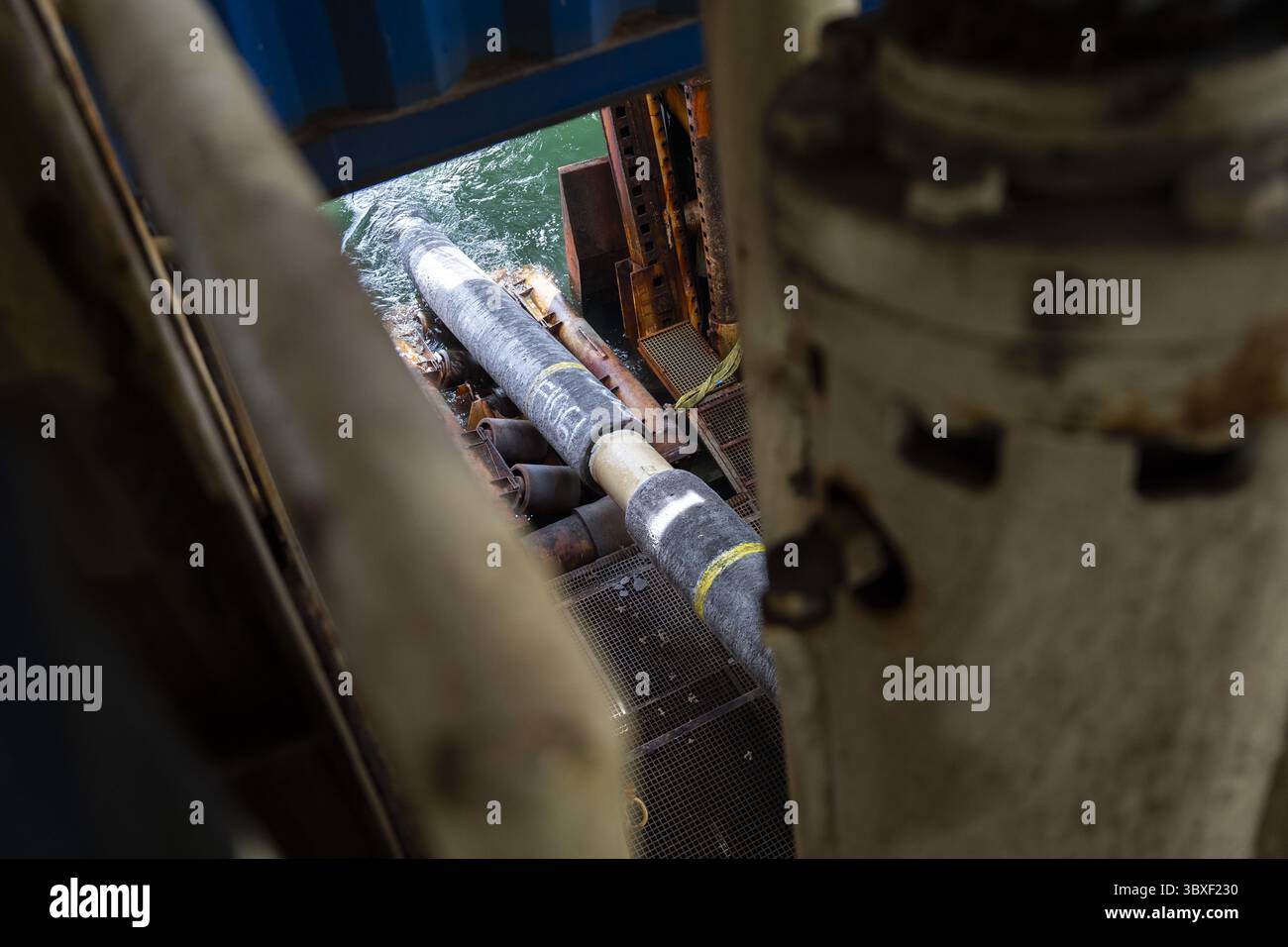 NORTH SEA - Offshore work on pipelay vessel Lorelay. A CO2 transport ...