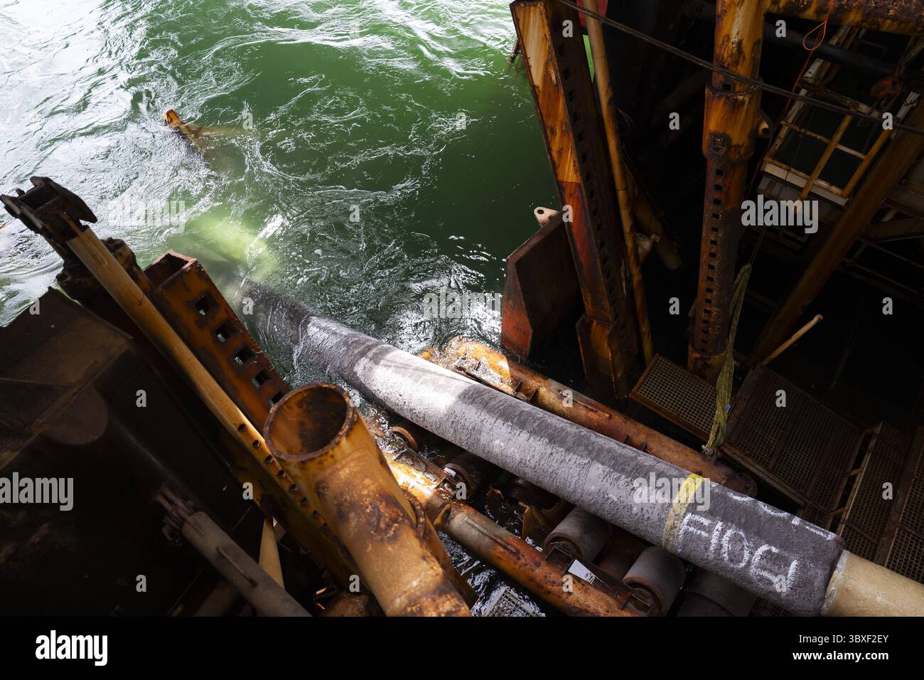 NORTH SEA - Offshore work on pipelay vessel Lorelay. A CO2 transport ...