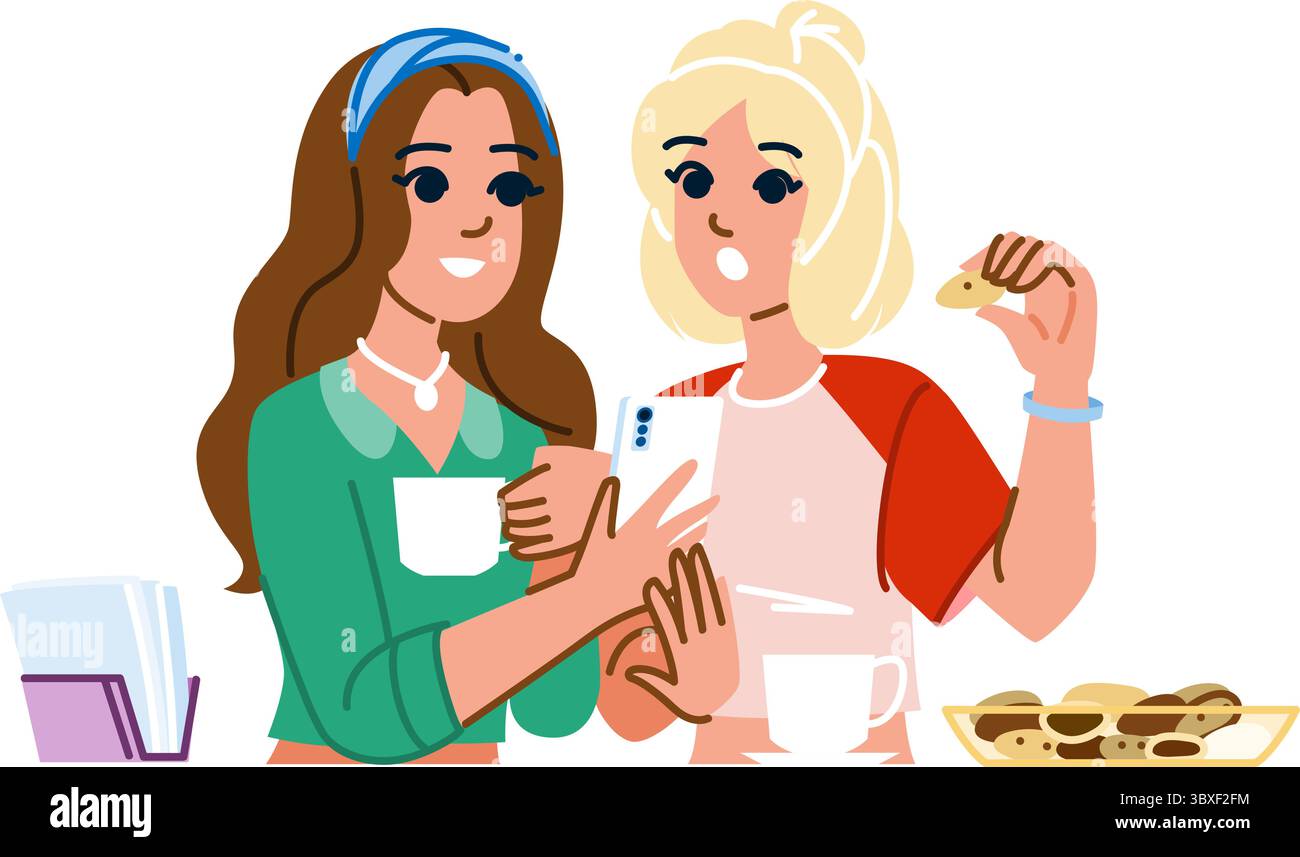 Girls in cafe flat hi-res stock photography and images - Alamy