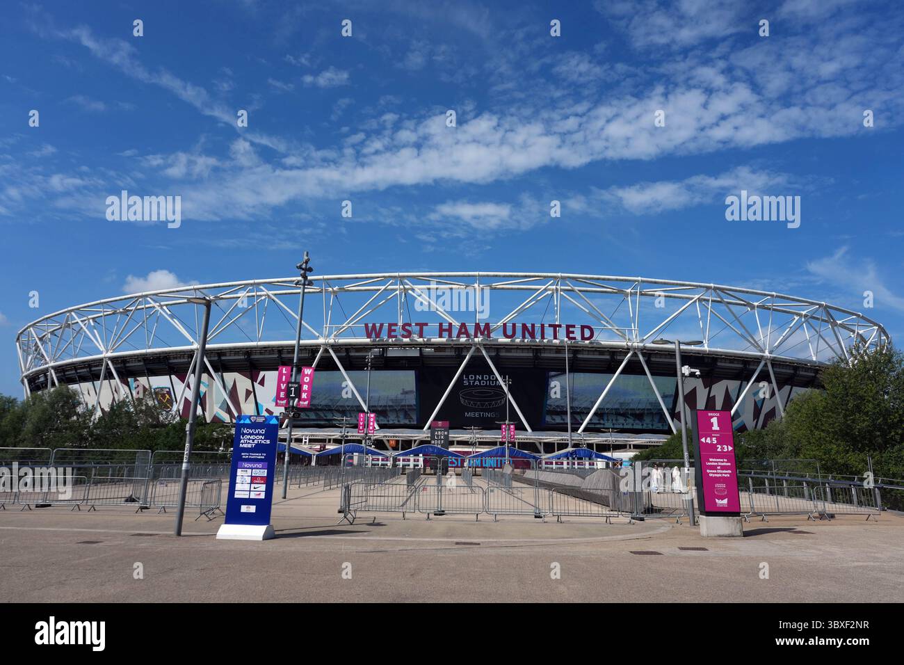A general overall view of London Stadium, the site of the London ...