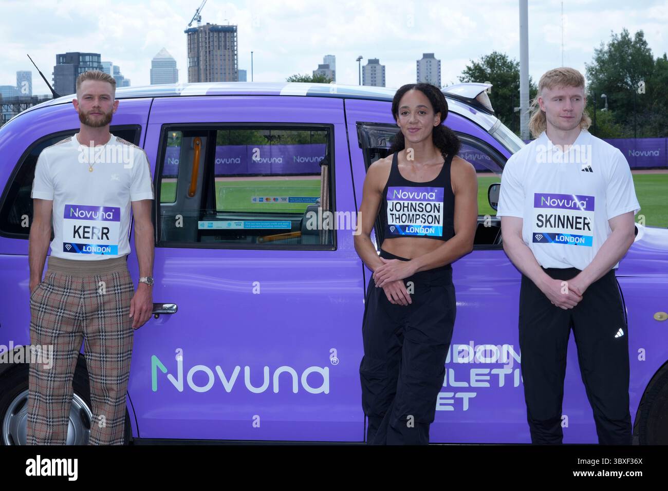 From left: Josh Kerr (GBR), Katarina Johnson-Thompson (GBR) and Zak ...