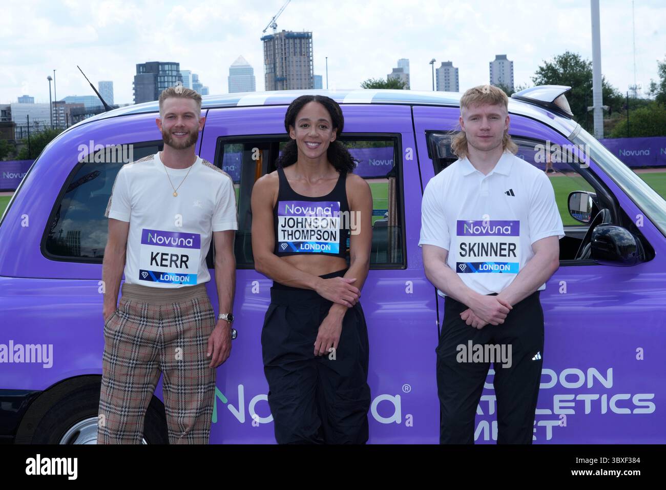 From left: Josh Kerr (GBR), Katarina Johnson-Thompson (GBR) and Zak ...