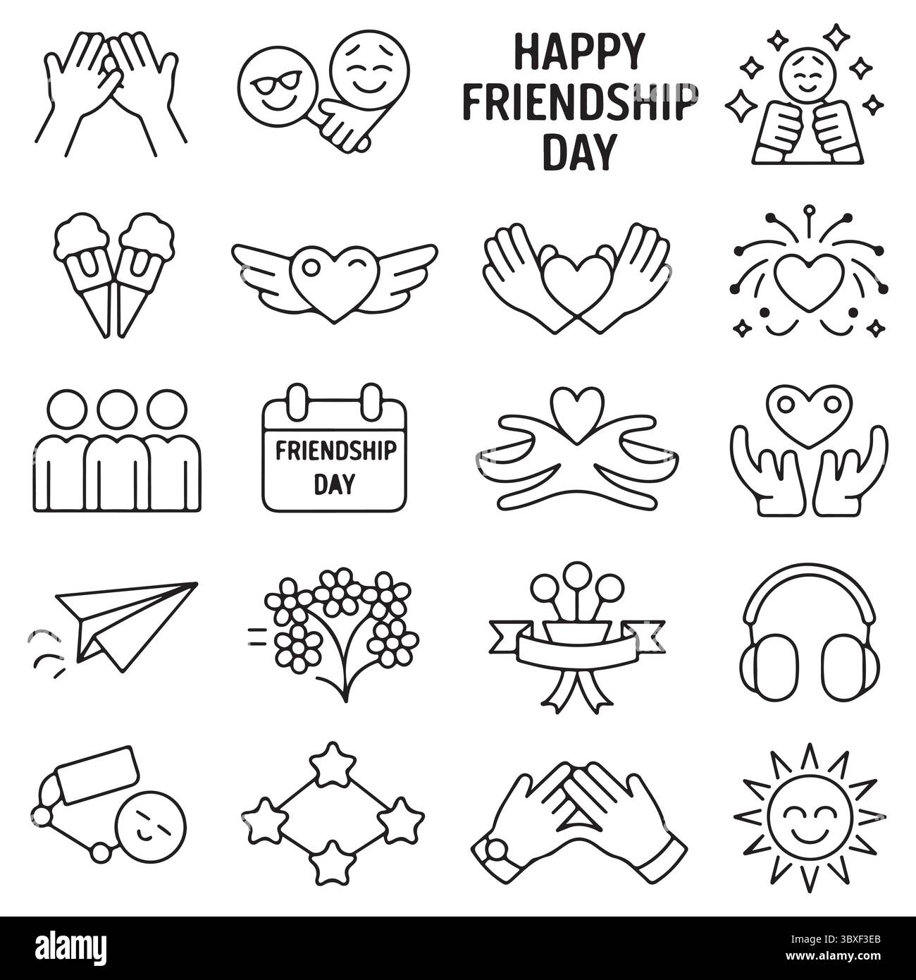 Friendship icons design Stock Vector Images - Alamy
