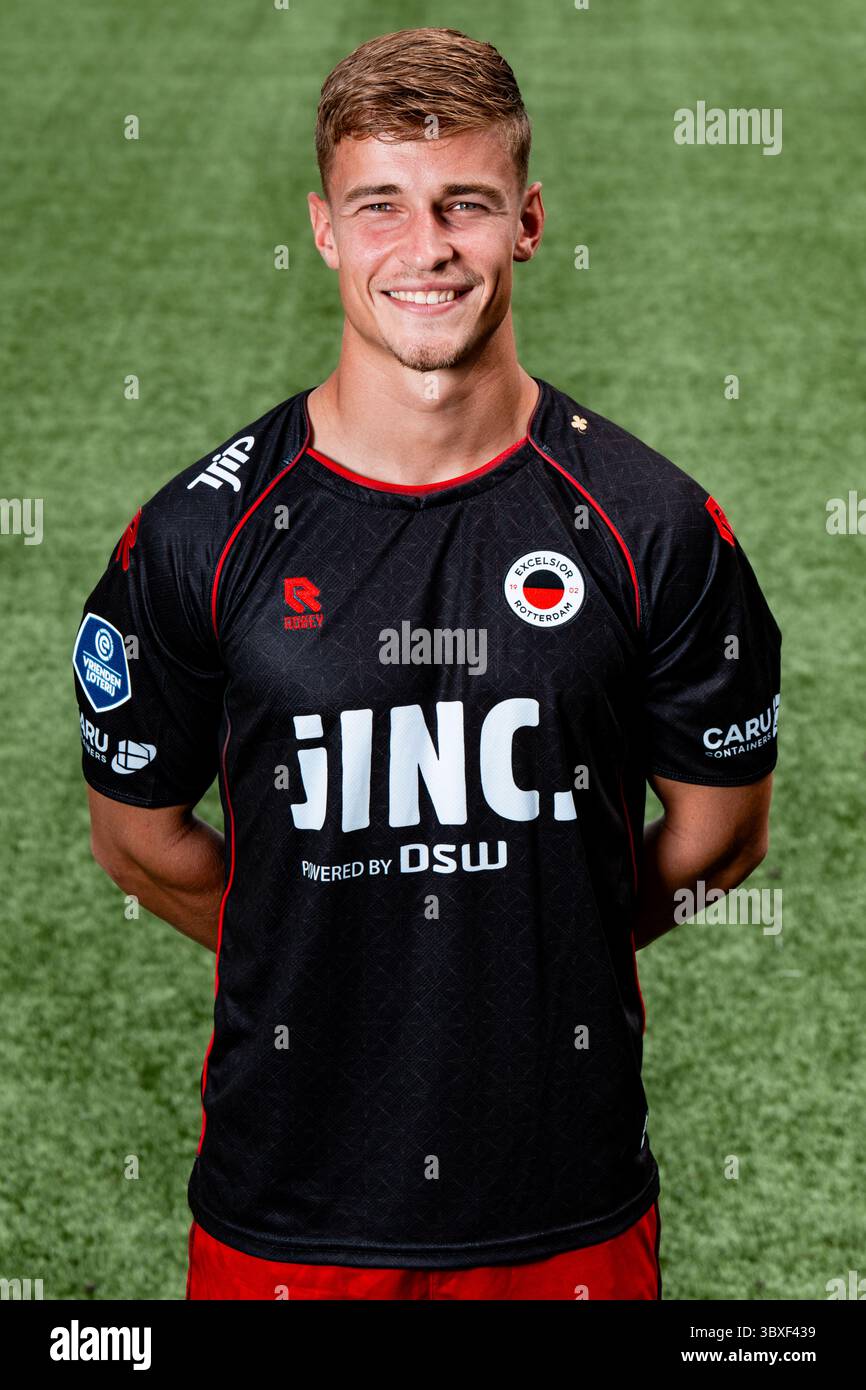 Rotterdam - Noah Naujoks of Excelsior Rotterdam during the photocall ...