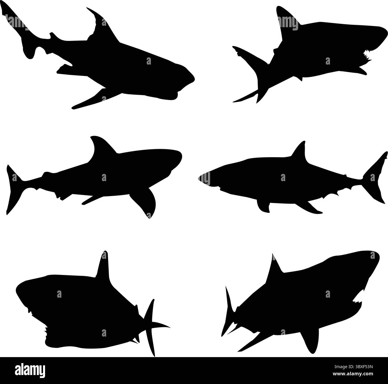 Shark icon outline style Stock Vector Images - Alamy