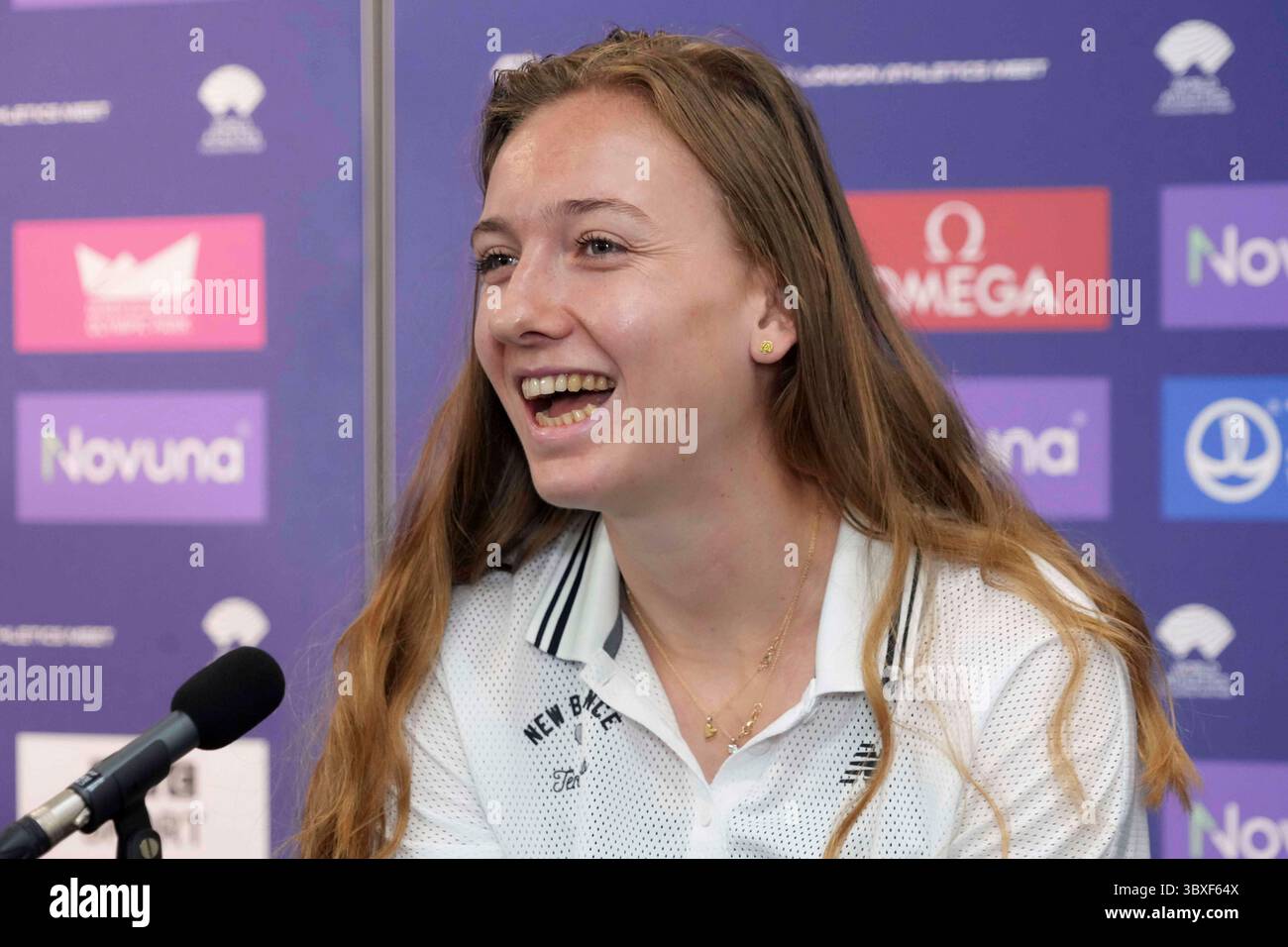 Femke Bol (NED) during London Athletics Meet press conference at London ...