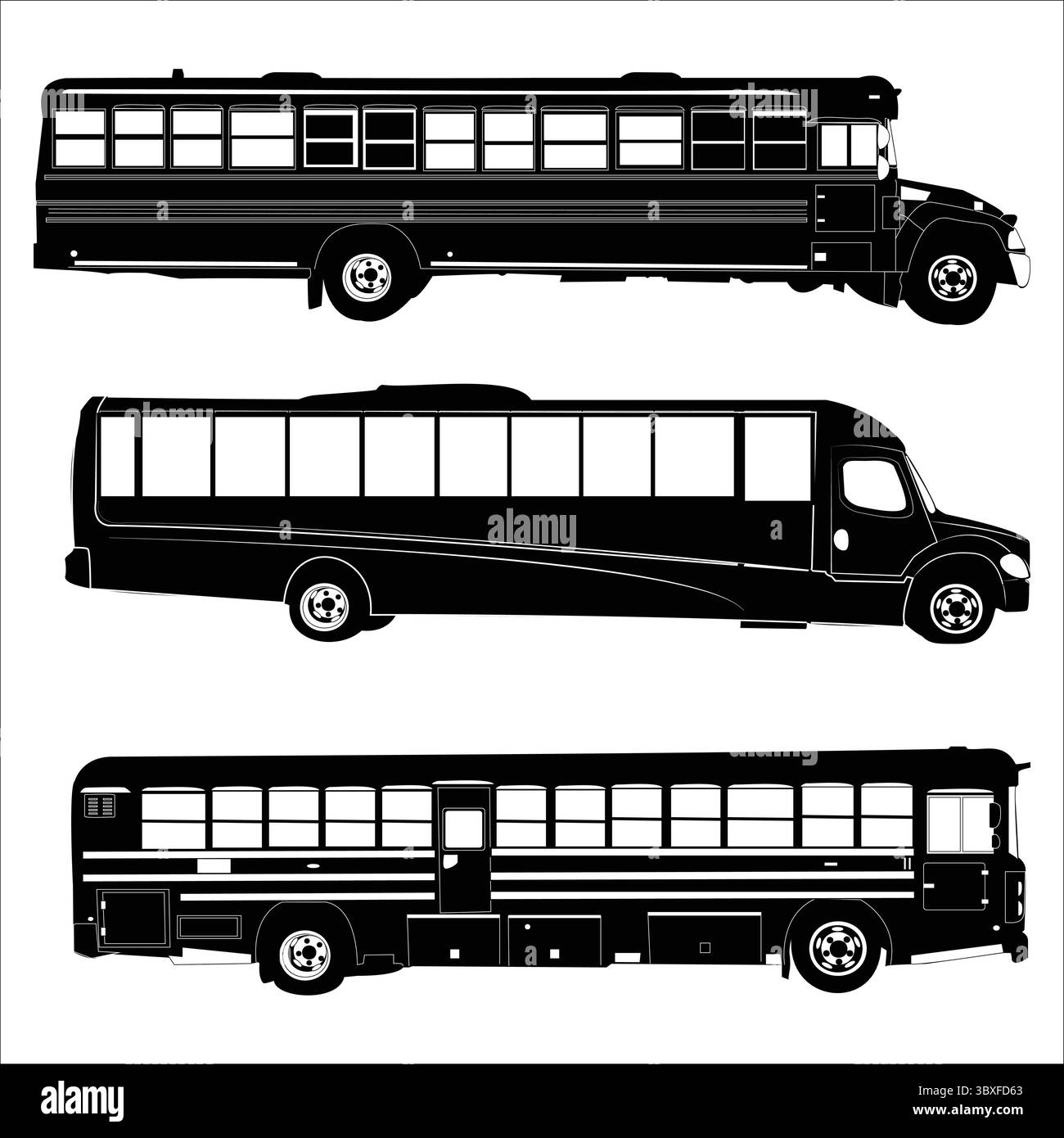 Bus Van Silhouettes shape drawing Vol 2 Stock Vector Image & Art - Alamy