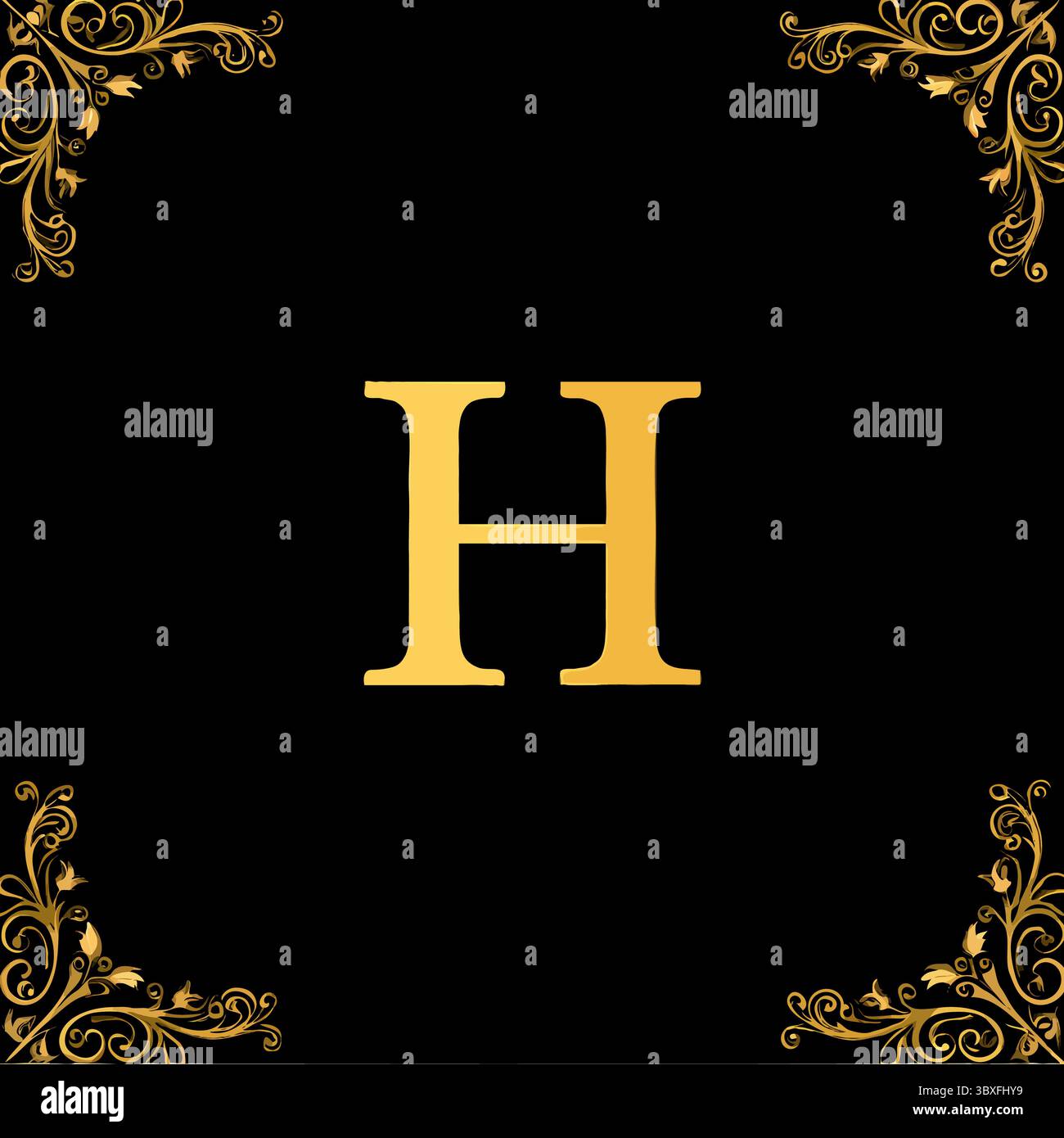 Monochrome Gold Vector Alphabet Letters Set Stock Vector Image & Art ...