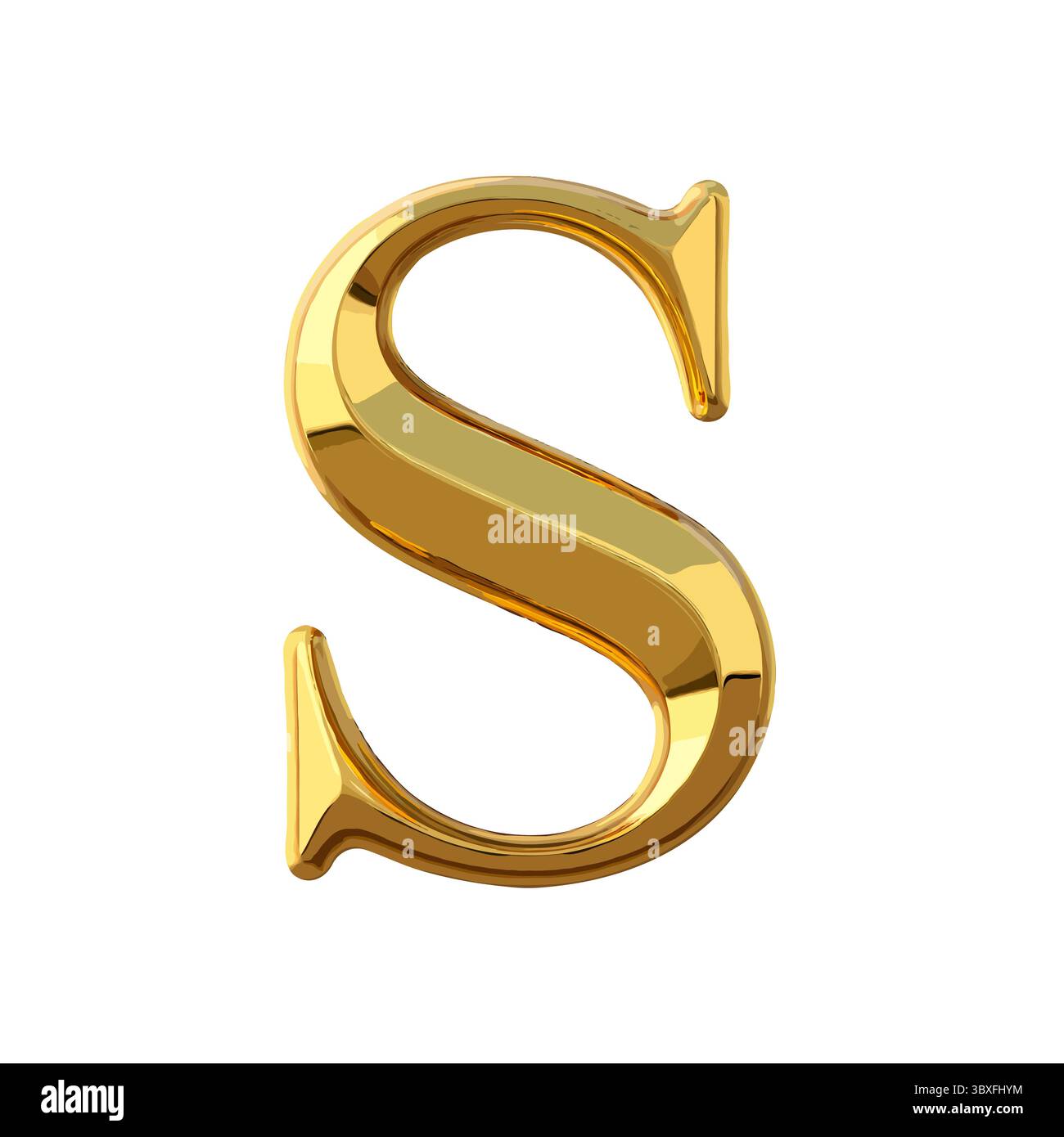 Monochrome Gold Vector Alphabet Letters Set Stock Vector Image & Art ...