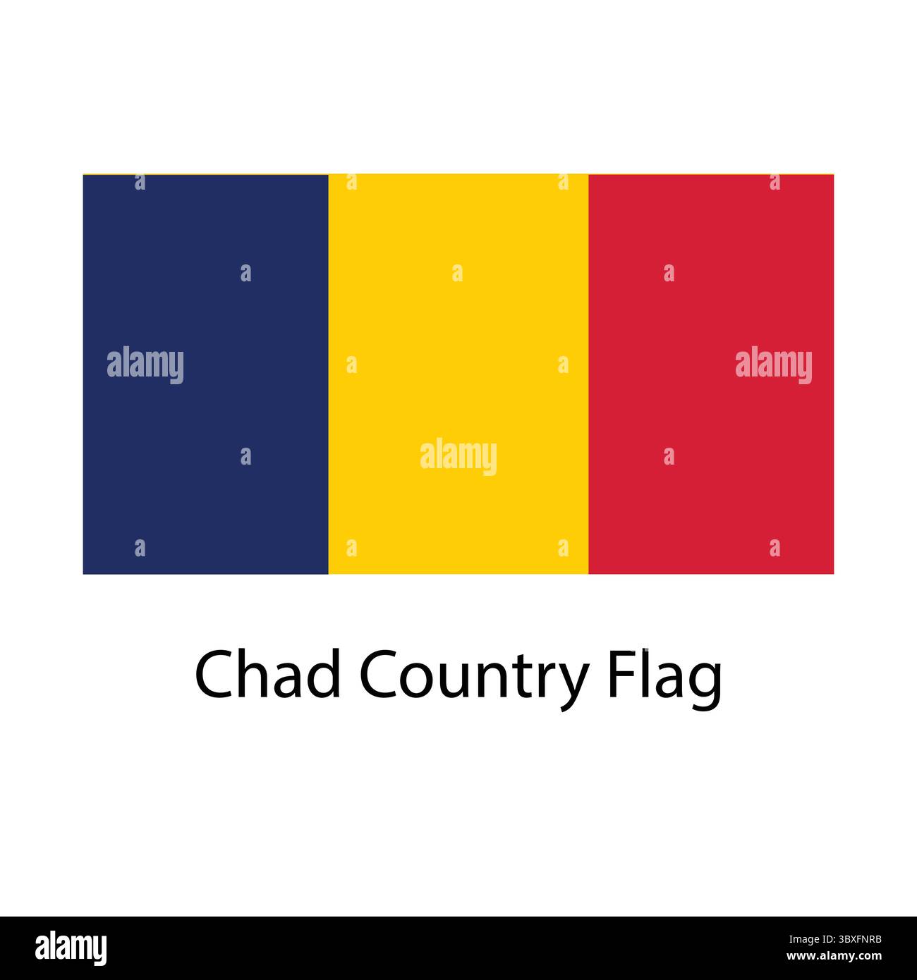 Chad Country Flag hand drawing illustration vector-based drawing Stock ...