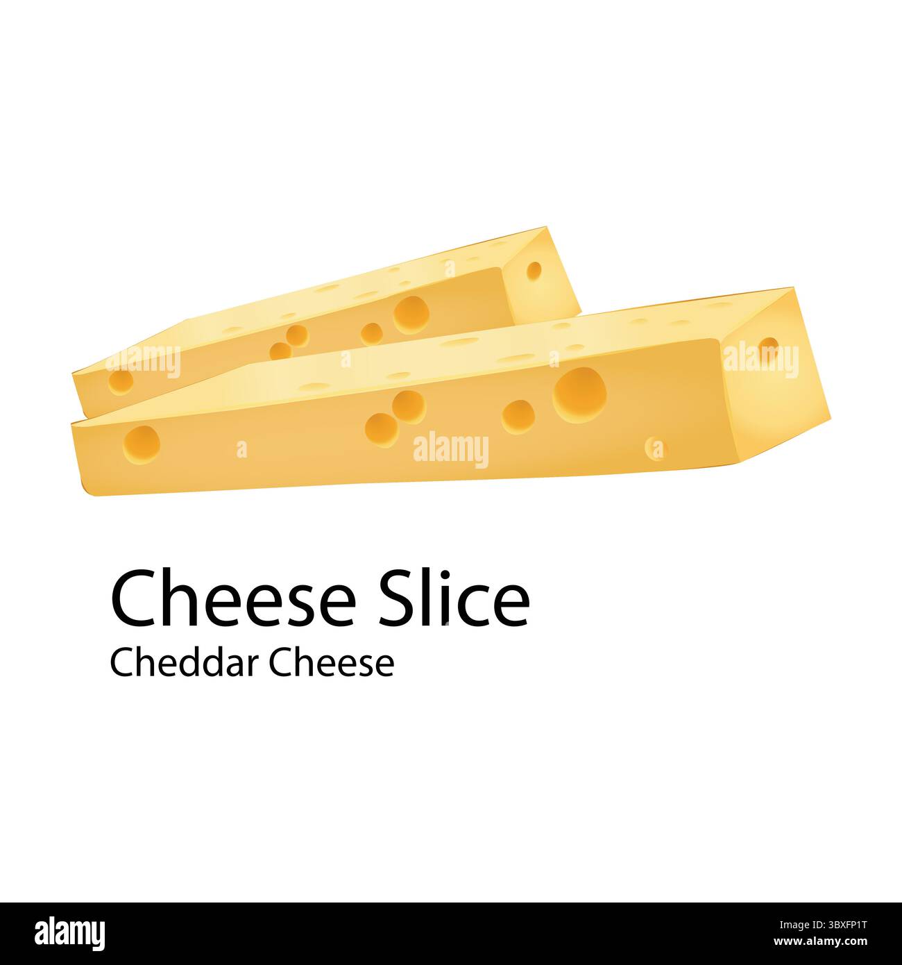 Cheese Slice Cheddar Cheese Illustration vector-based drawing on white ...