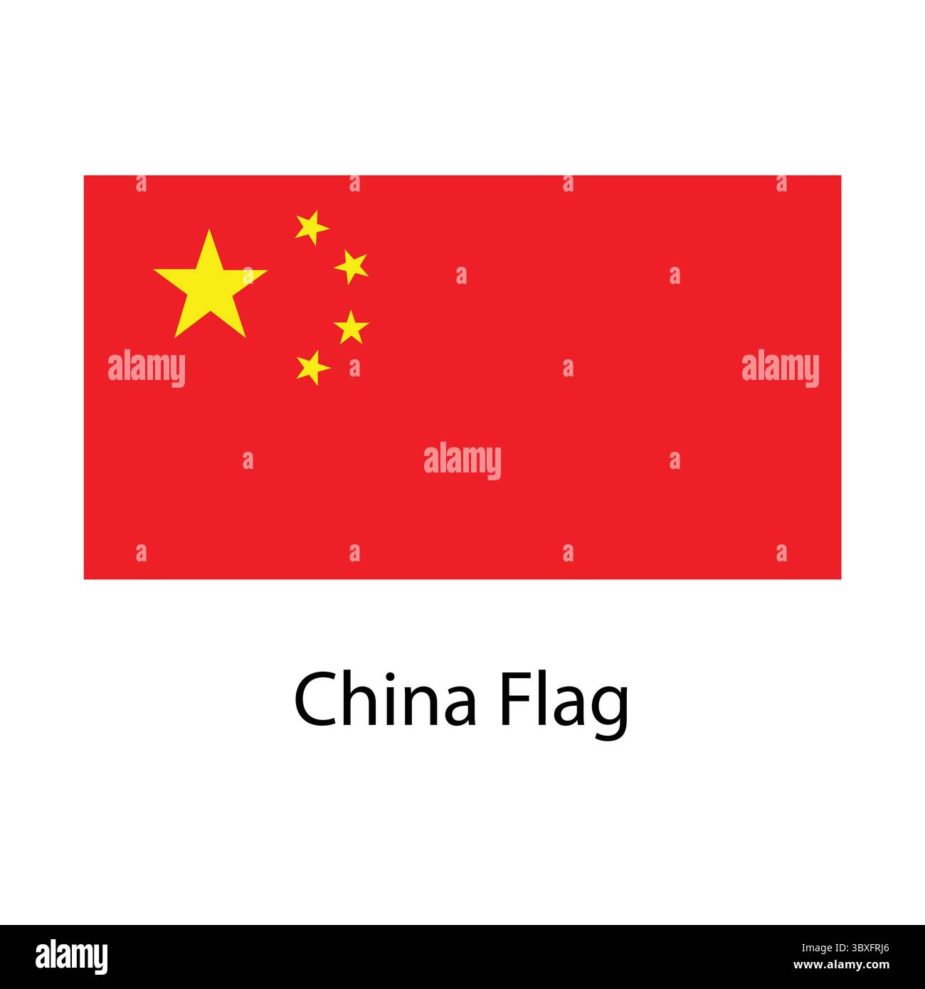China Flag hand drawing illustration vector-based drawing Stock Vector ...