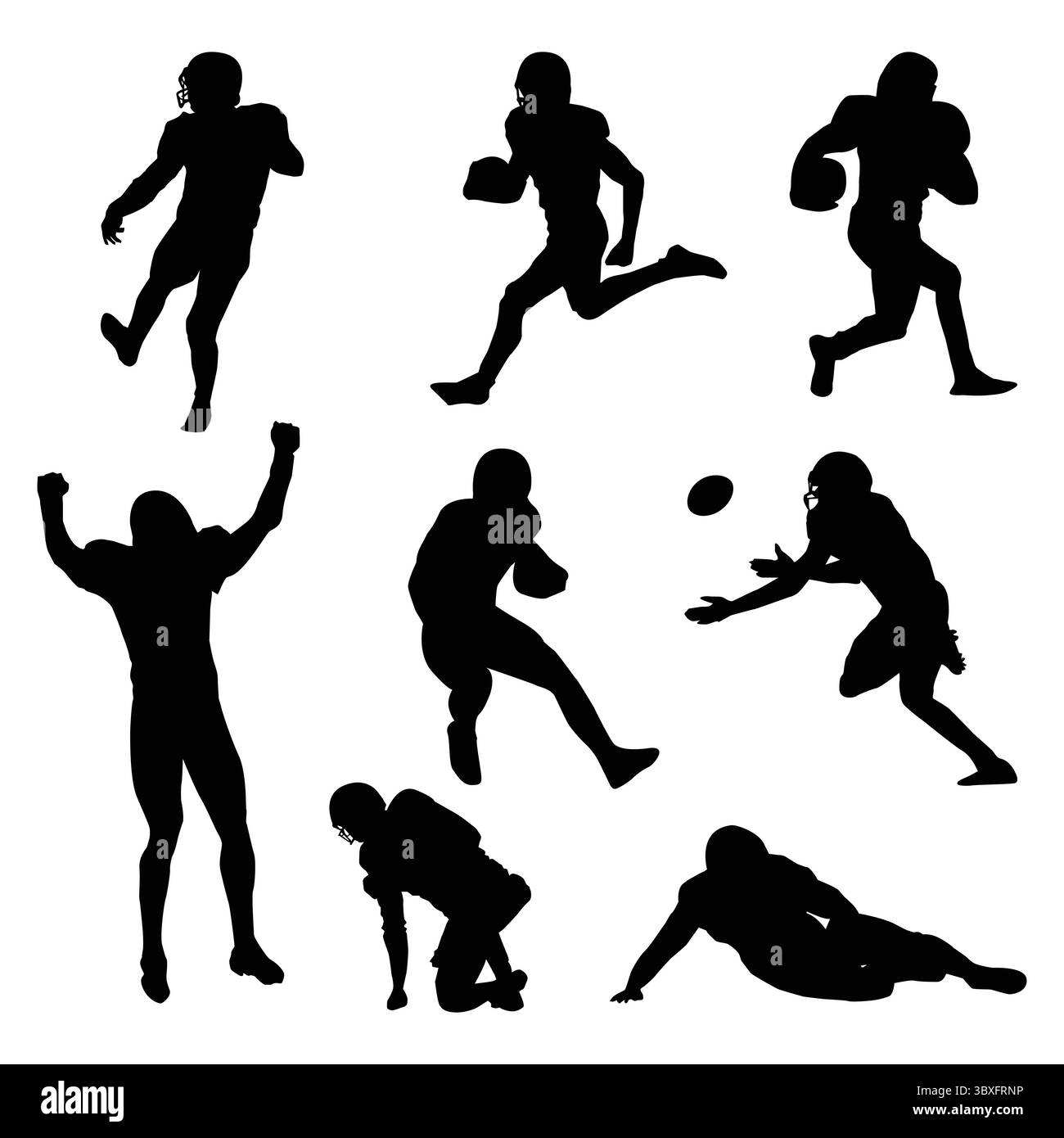 chicago football silhouette shape drawing Vol 4 Stock Vector Image ...