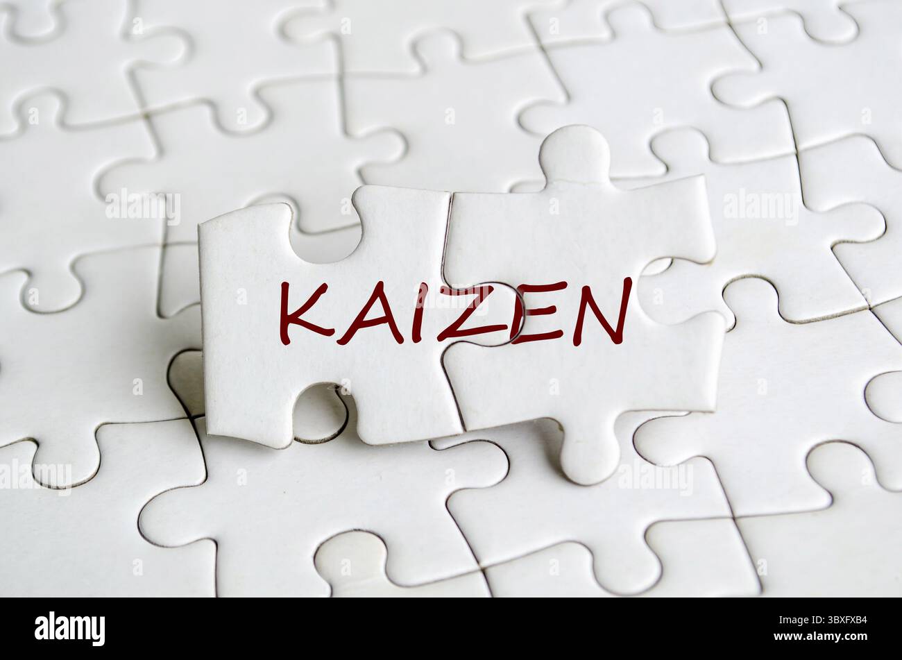 Kaizen text on jigsaw puzzle that represent change for the better by ...