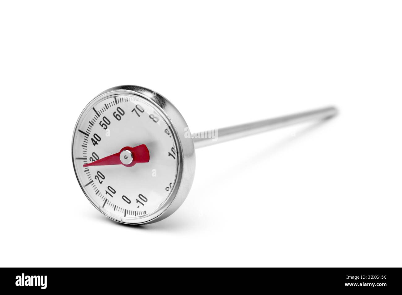 Kitchen thermometer on white background Stock Photo - Alamy
