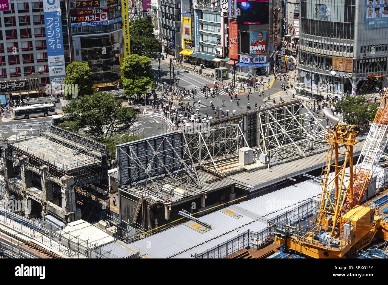 Tokyo, Japan - August 4, 2024: An elevated perspective captures the ...