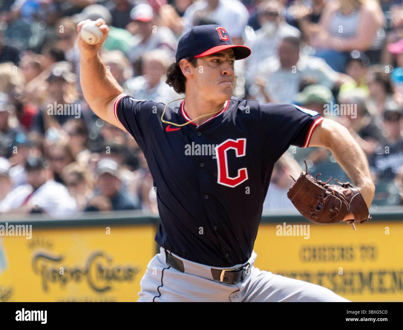 CHICAGO, IL - JULY 13: Cleveland Guardians pitcher Matt Festa (52 ...