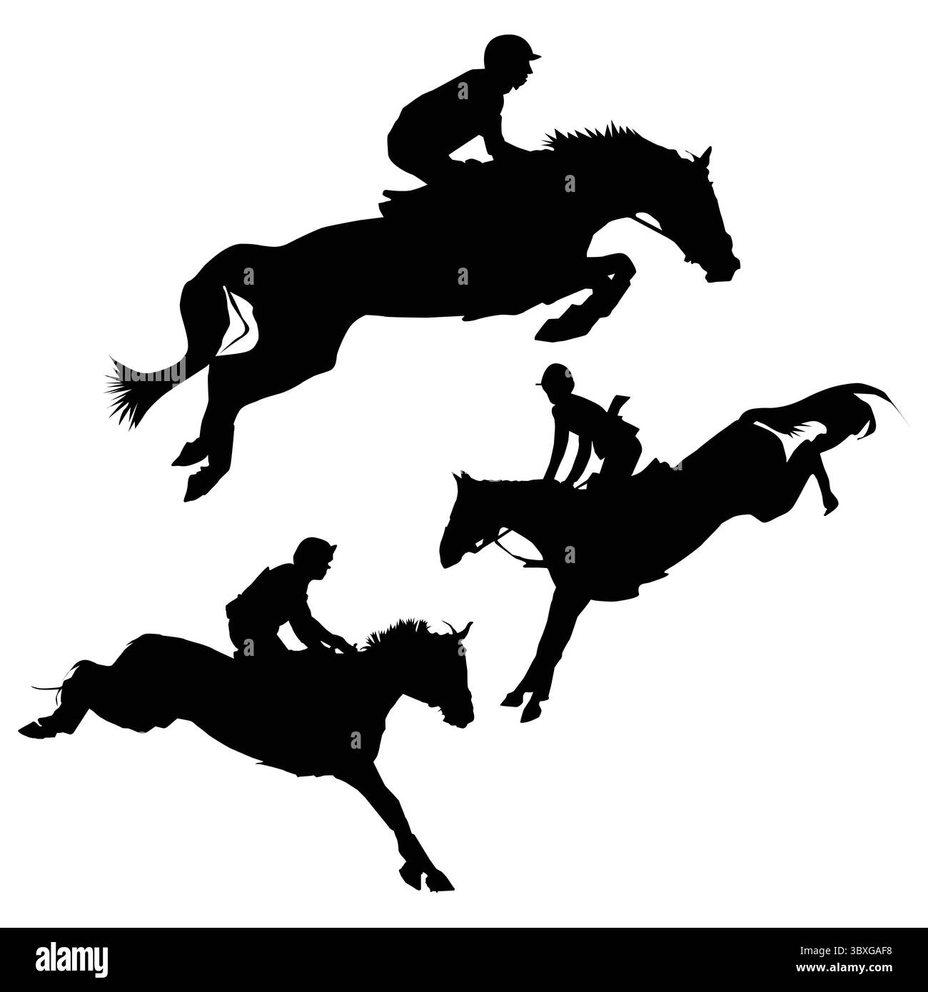 Equestrian Player Silhouette Black Shape Vol 5 Stock Vector Image & Art ...