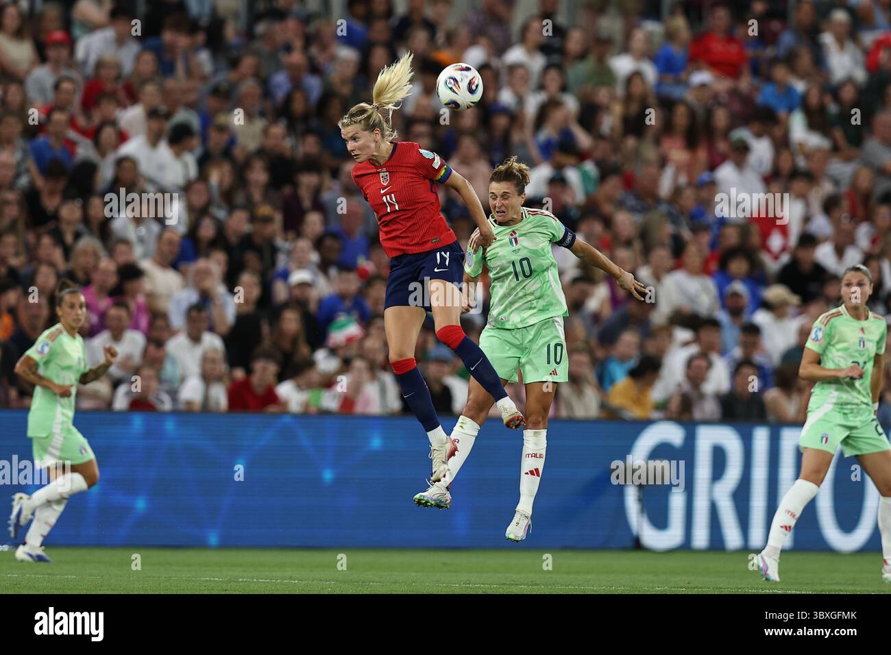 Ada Hegerberg (Norway Women)Cristiana Girelli (Italy) during the UEFA ...