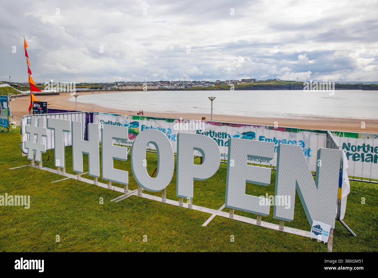 An octothorpe sign for The Open at the Causeway Coast and Glens Borough ...