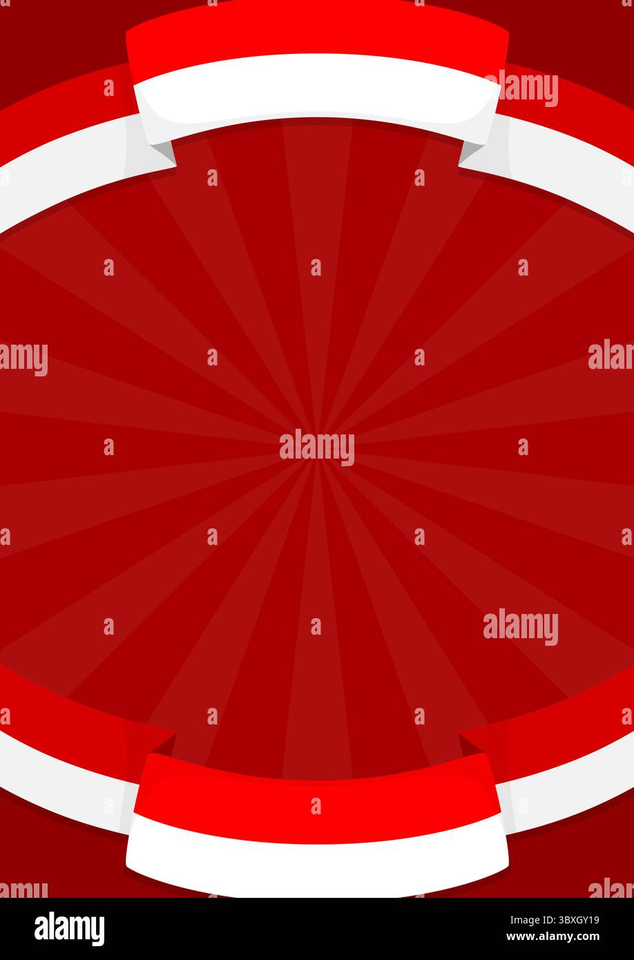 Red vertical background with Indonesian flag and copy space for text ...
