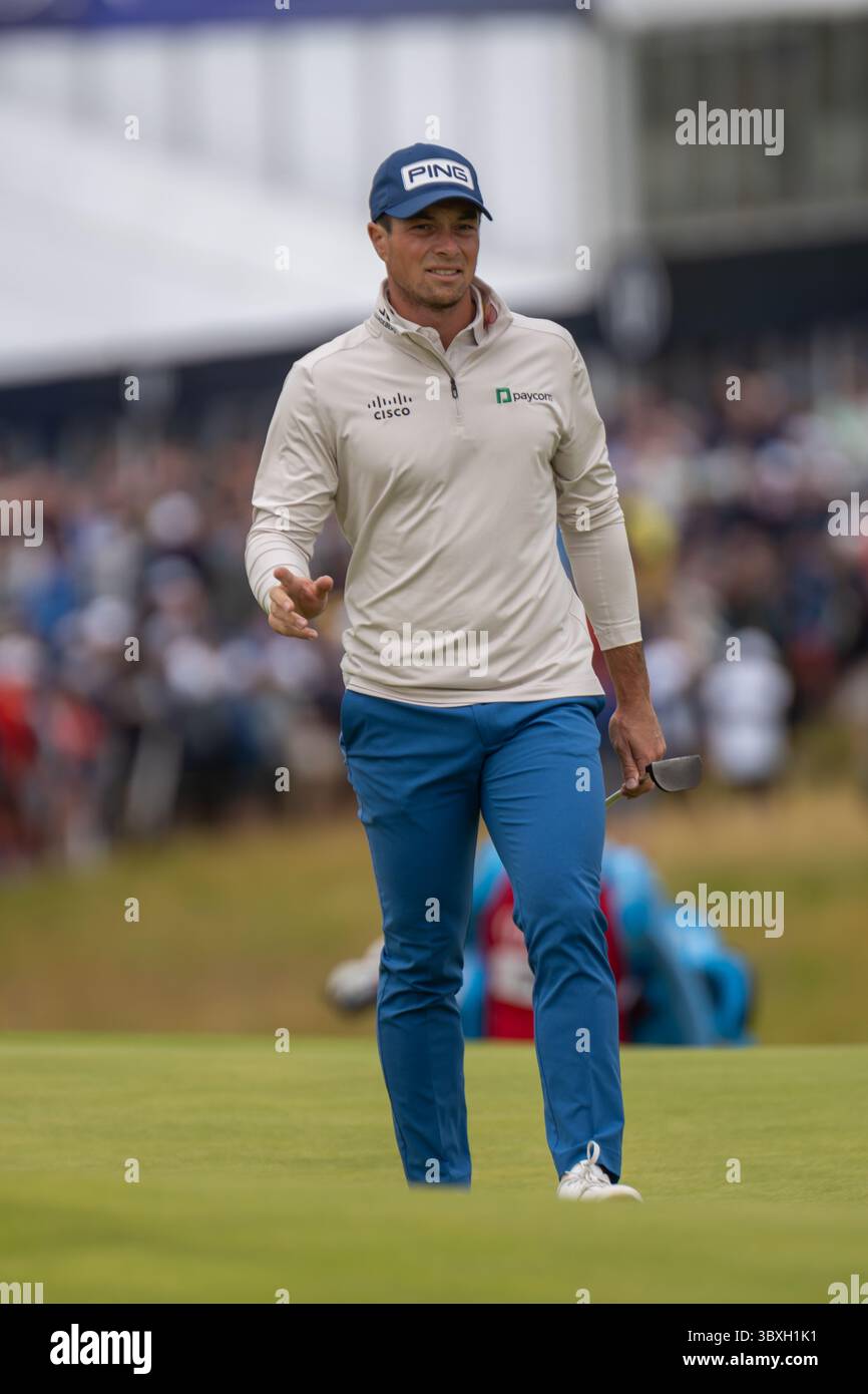Portrush, Ireland. 18th July 2025. Victor Hovland during the second ...