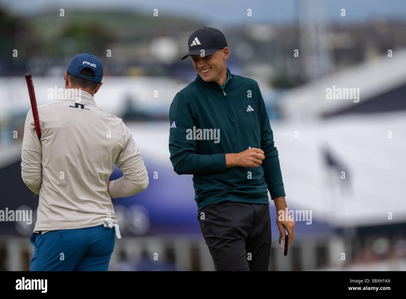 Portrush, Ireland. 18th July 2025. Victor Hovland and Ludvig Åberg ...