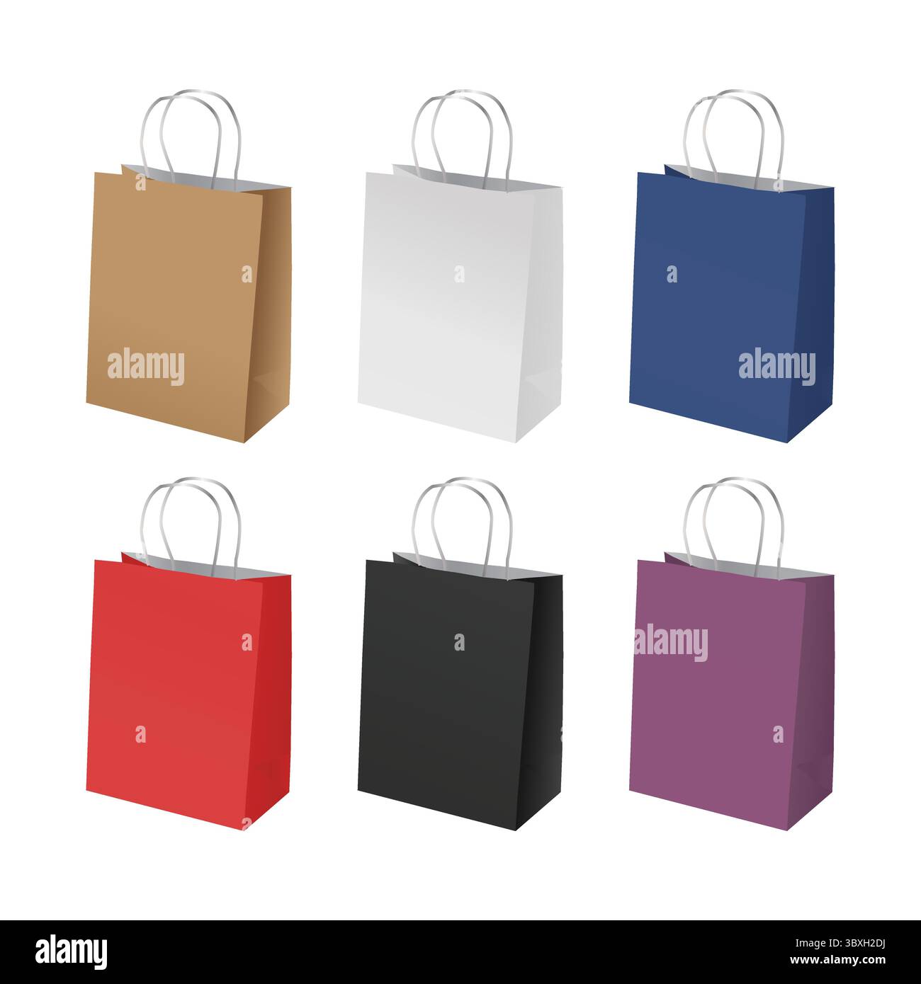 White craft paper bags Stock Vector Images - Alamy