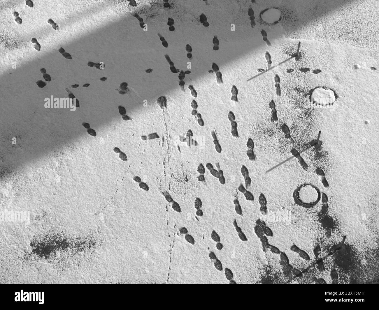 Winter trail view Black and White Stock Photos & Images - Alamy