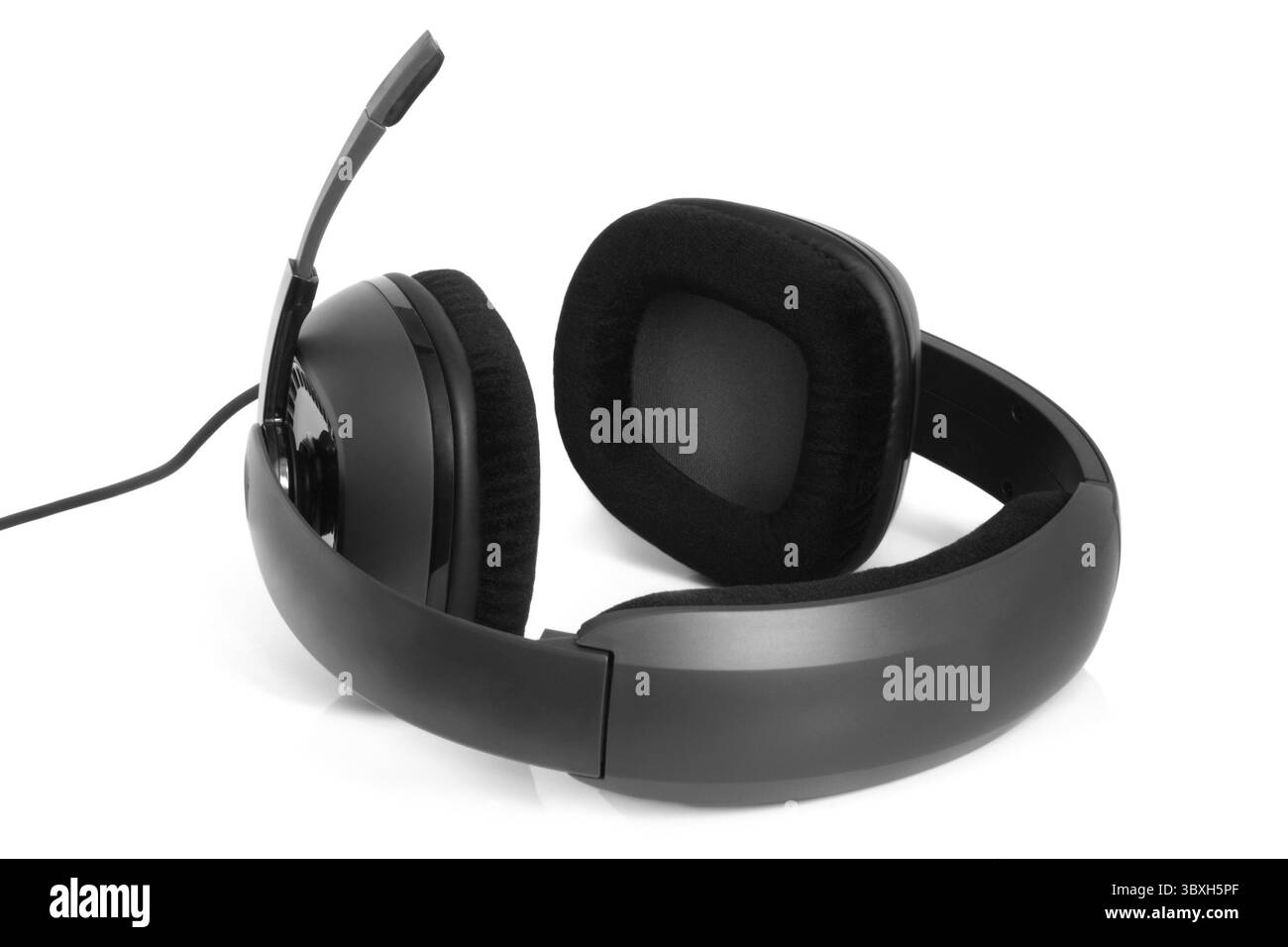 Headset on the white background Stock Photo - Alamy